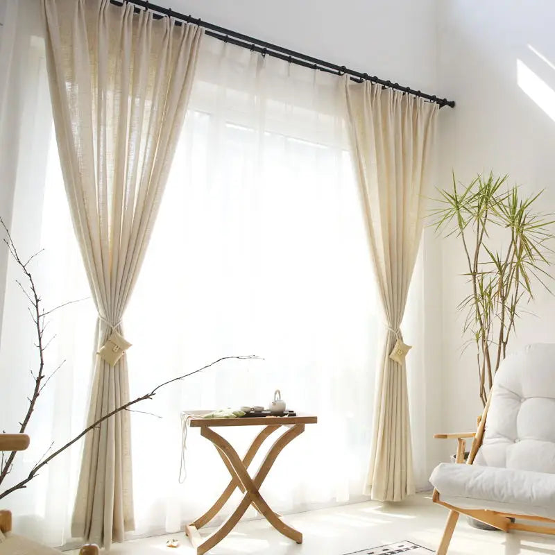 Rideaux Beige Voilage | Romance
