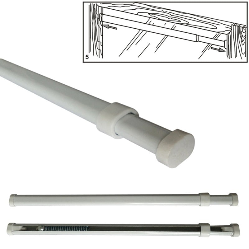 Tringle rideaux plastique extensible entre 2 murs