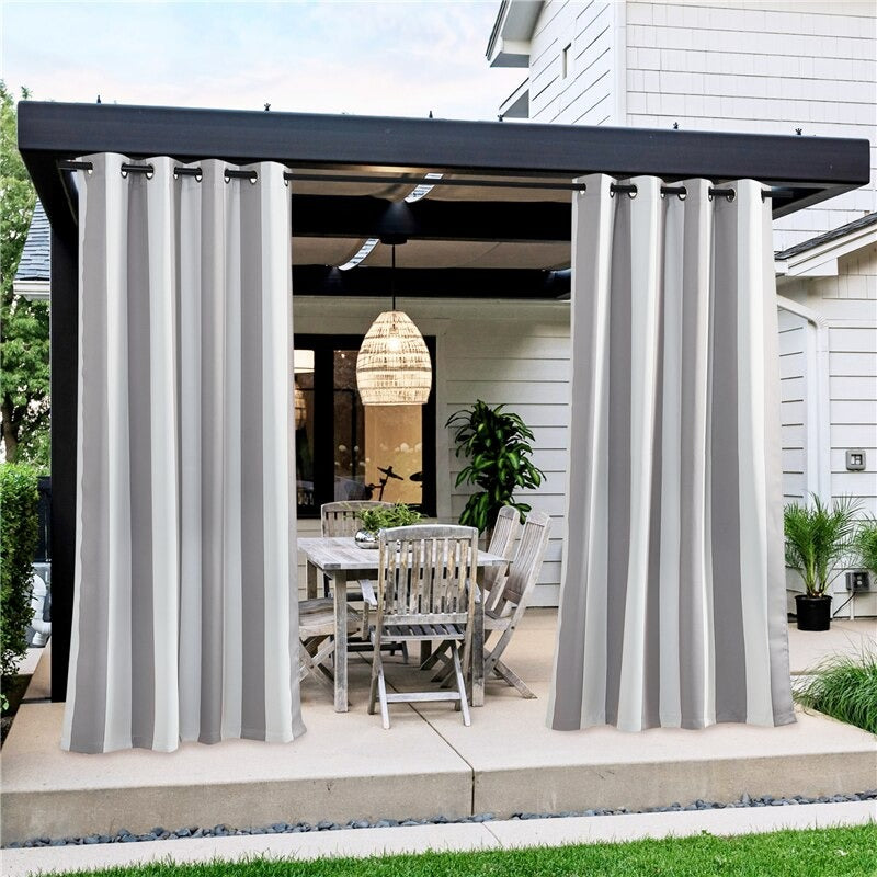 Rideau rayure pour balcon extérieur Atinga