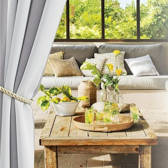 Rideau rayure pour balcon extérieur Atinga